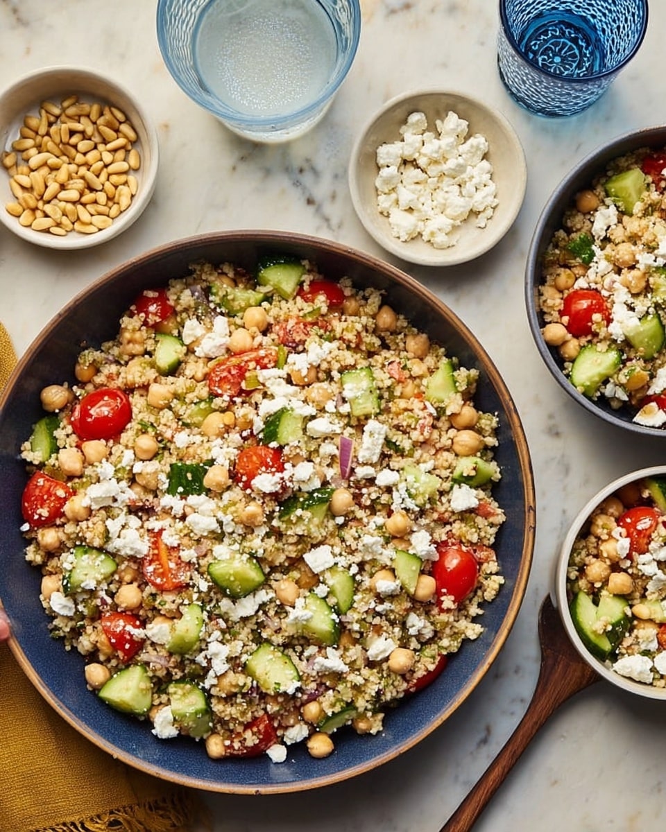 Mediterranean Bulgur Salad with Chickpeas - Fresh & Healthy
