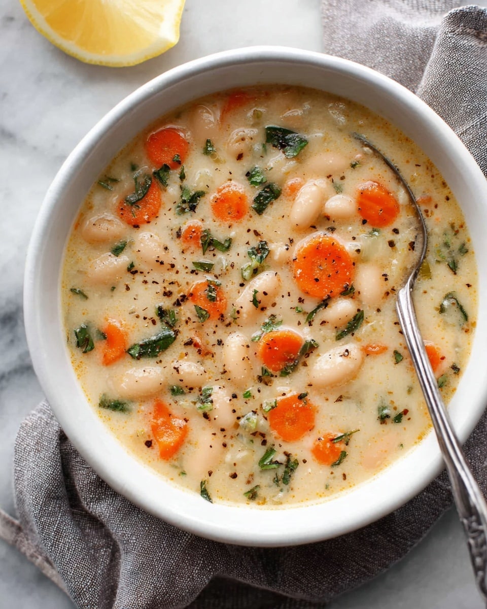 Bean Soup with Garlic and Lemon - Delicious, Healthy Comfort